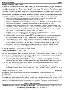Resume Sample 6 – Controller – Chief Accounting Officer – Business Unit ...